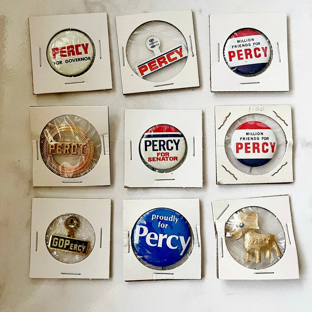 Vintage Charles Percy Political Campaign Button | Illinois Senator ...