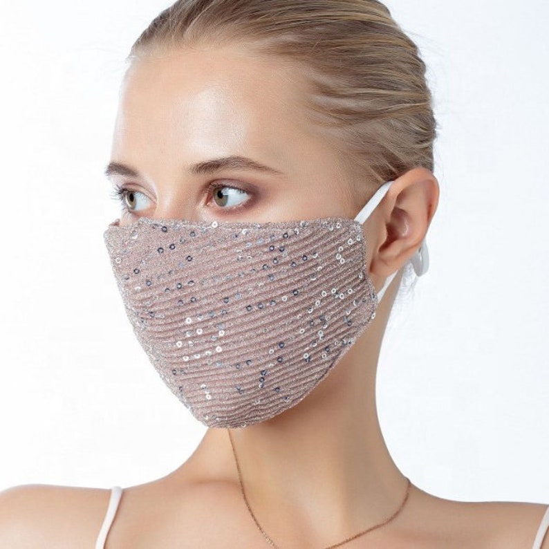 Sequin Face Mask Fashion Face Mask Masks For Women Etsy