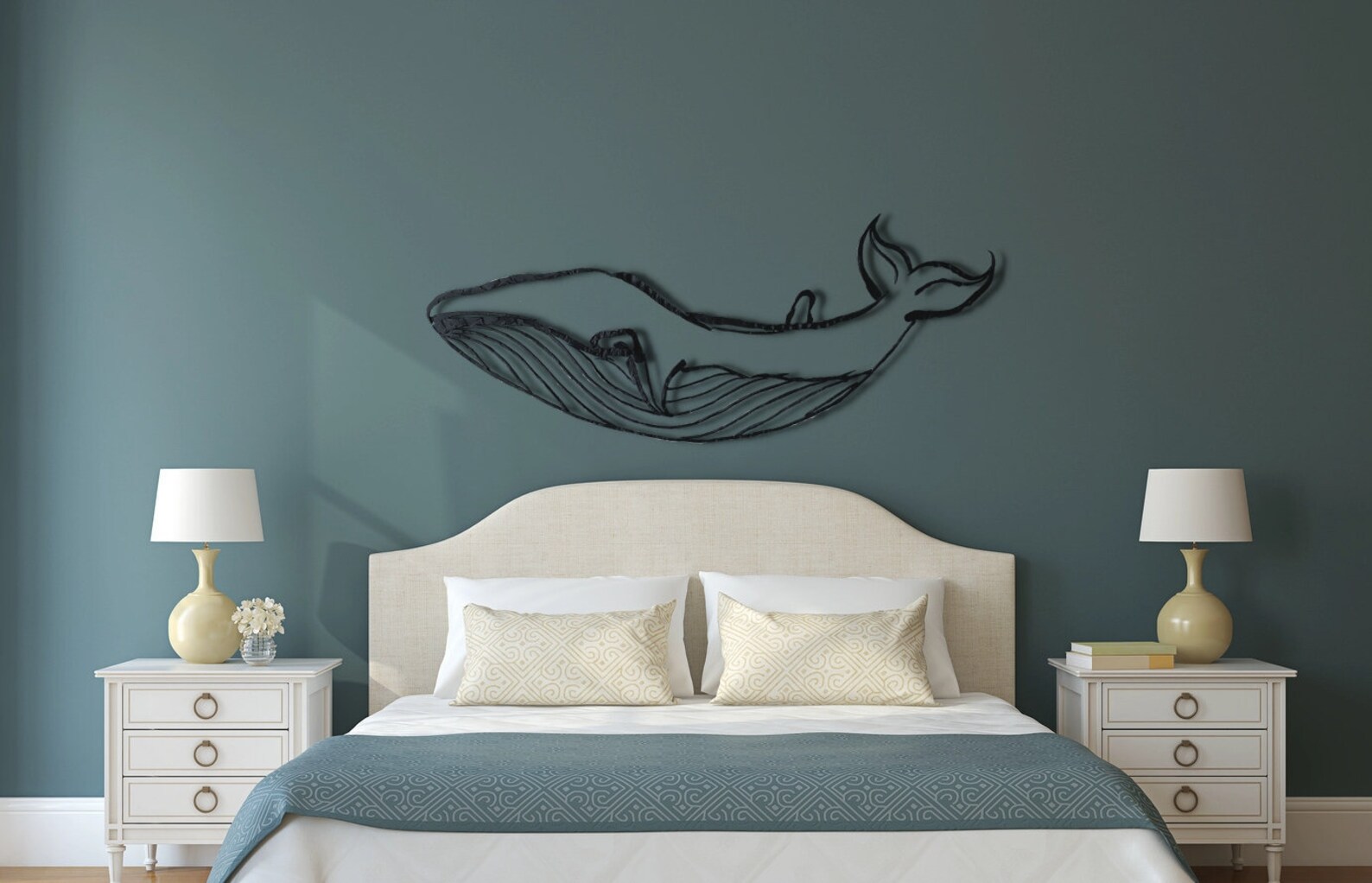 Forged Whale Metal Whale Wall Art Black Whale Etsy