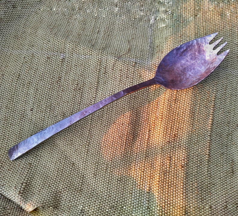 Forged Spork. Camping Spork. Fork and Spoon - Etsy UK