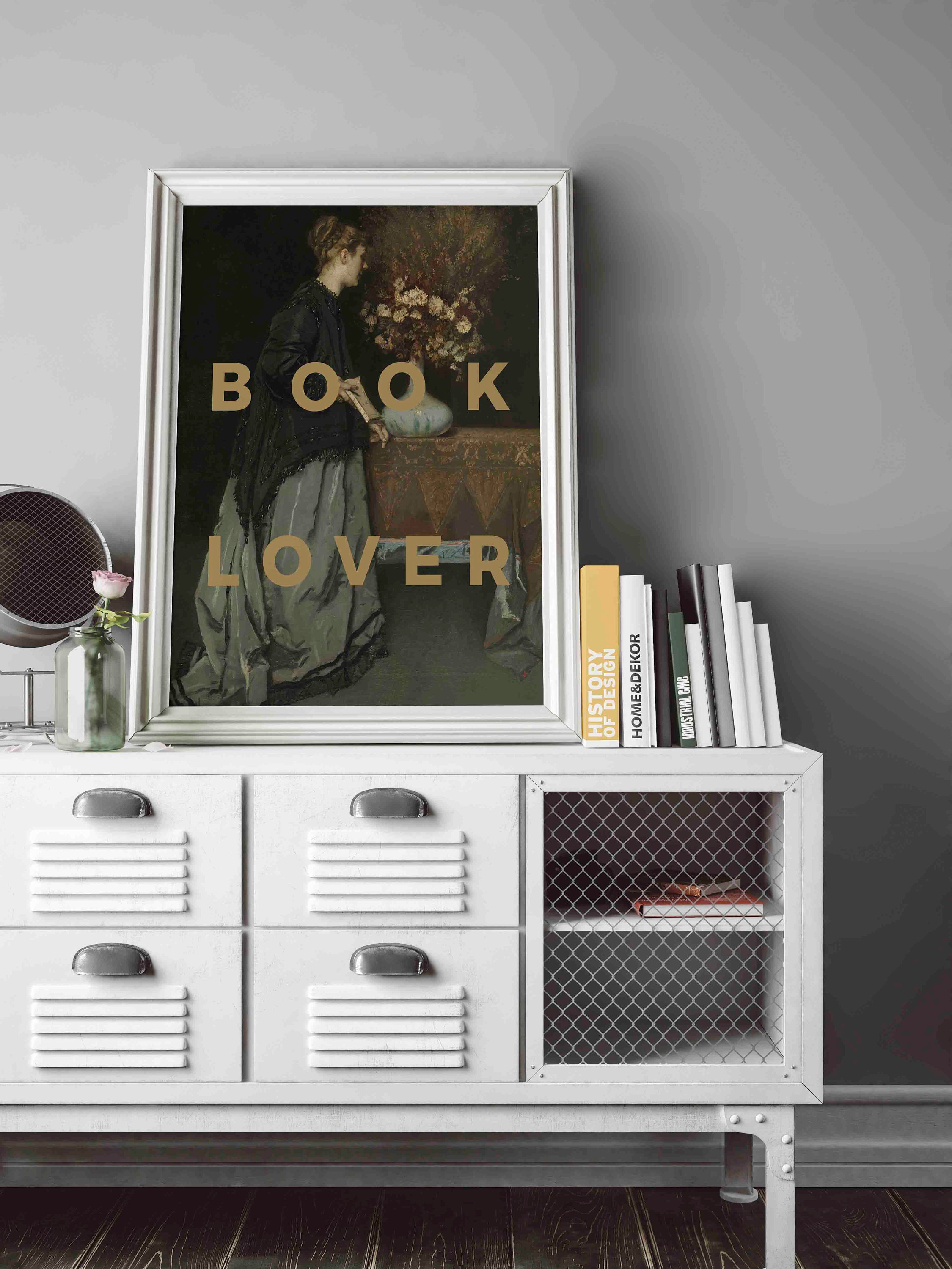 Book Lover Art Print Downloadable Prints Reading Art Print - Etsy