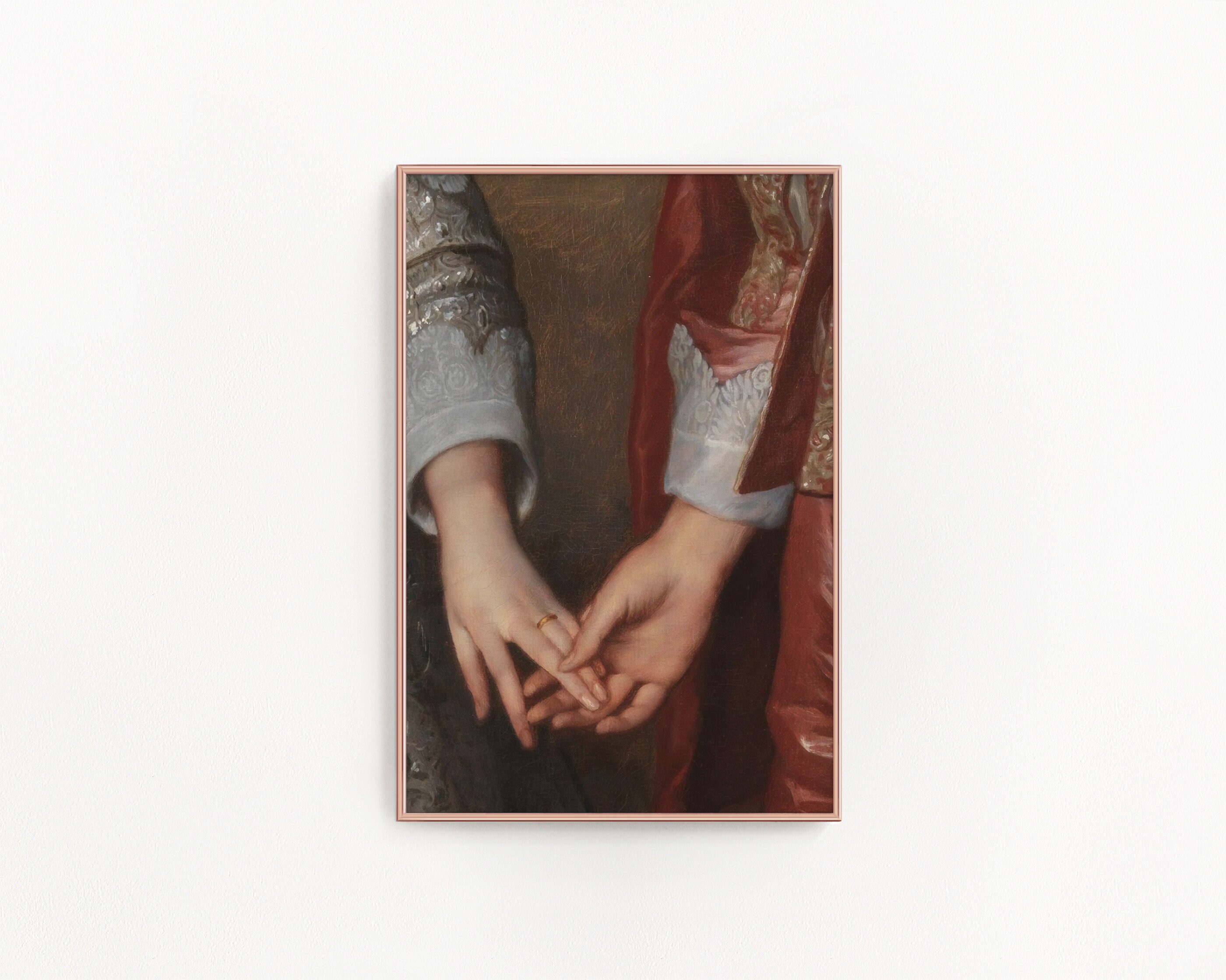 Romantic Art Hands Painting Portrait Painting Downloadable | Etsy