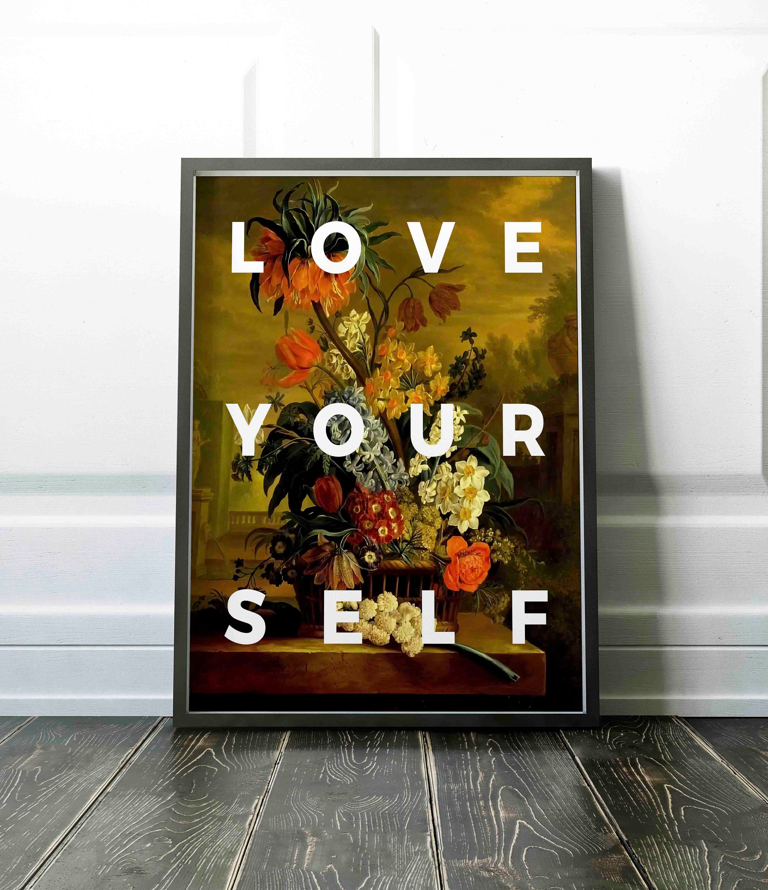Love Yourself Art Print Self Love Art Print Modern Painting - Etsy