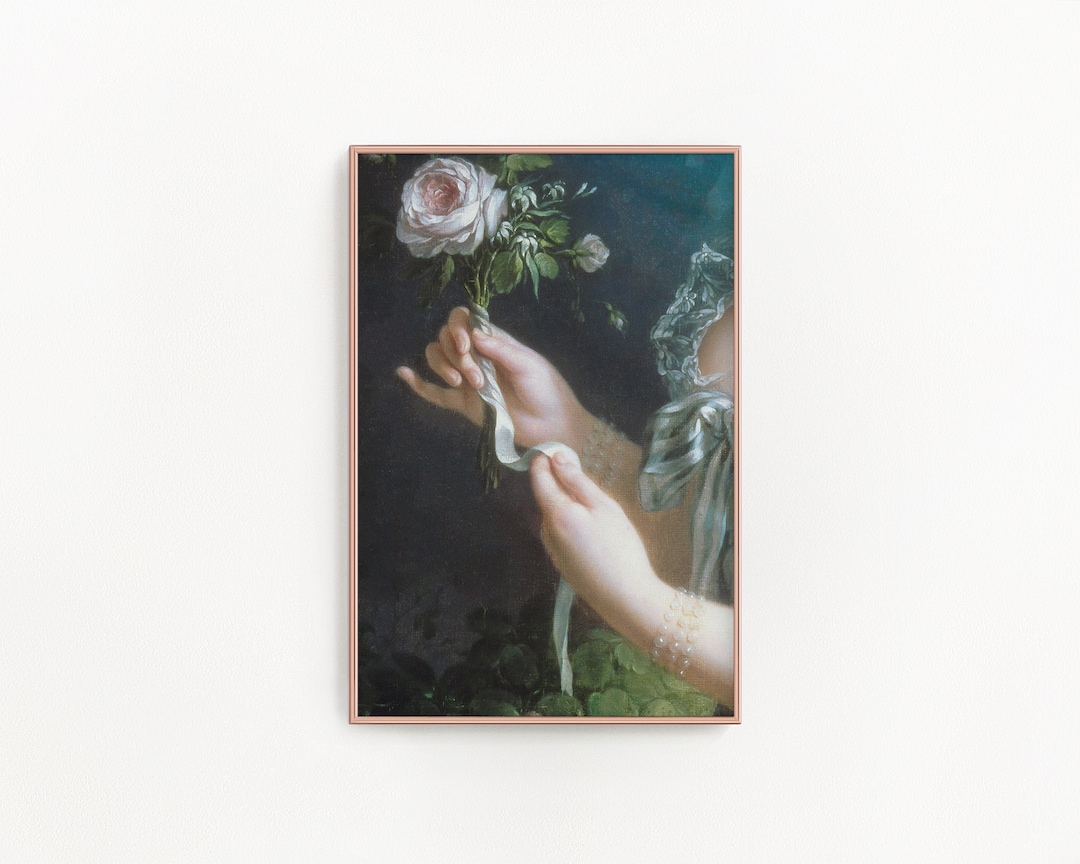 Floral Art Print, Rose Art Print Digital Download Art Printable Art ...