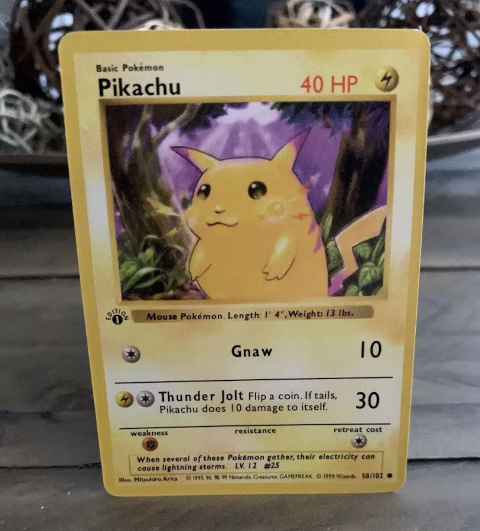 1st Edition Shadowless Pikachu Base Set 1 Pokemon Card Proxy | Etsy