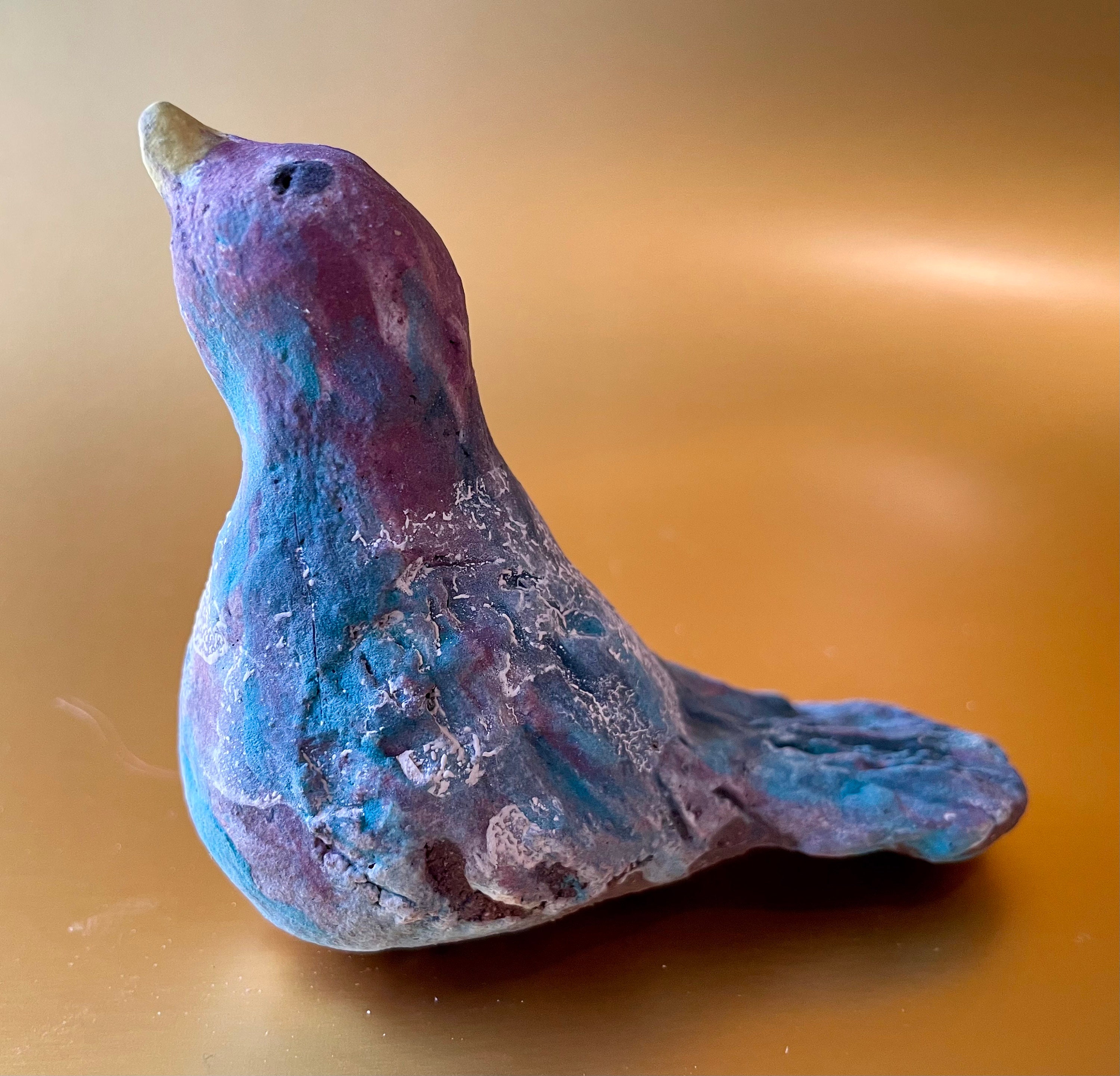 Small Blue Bird Ceramic Sculpture - Etsy