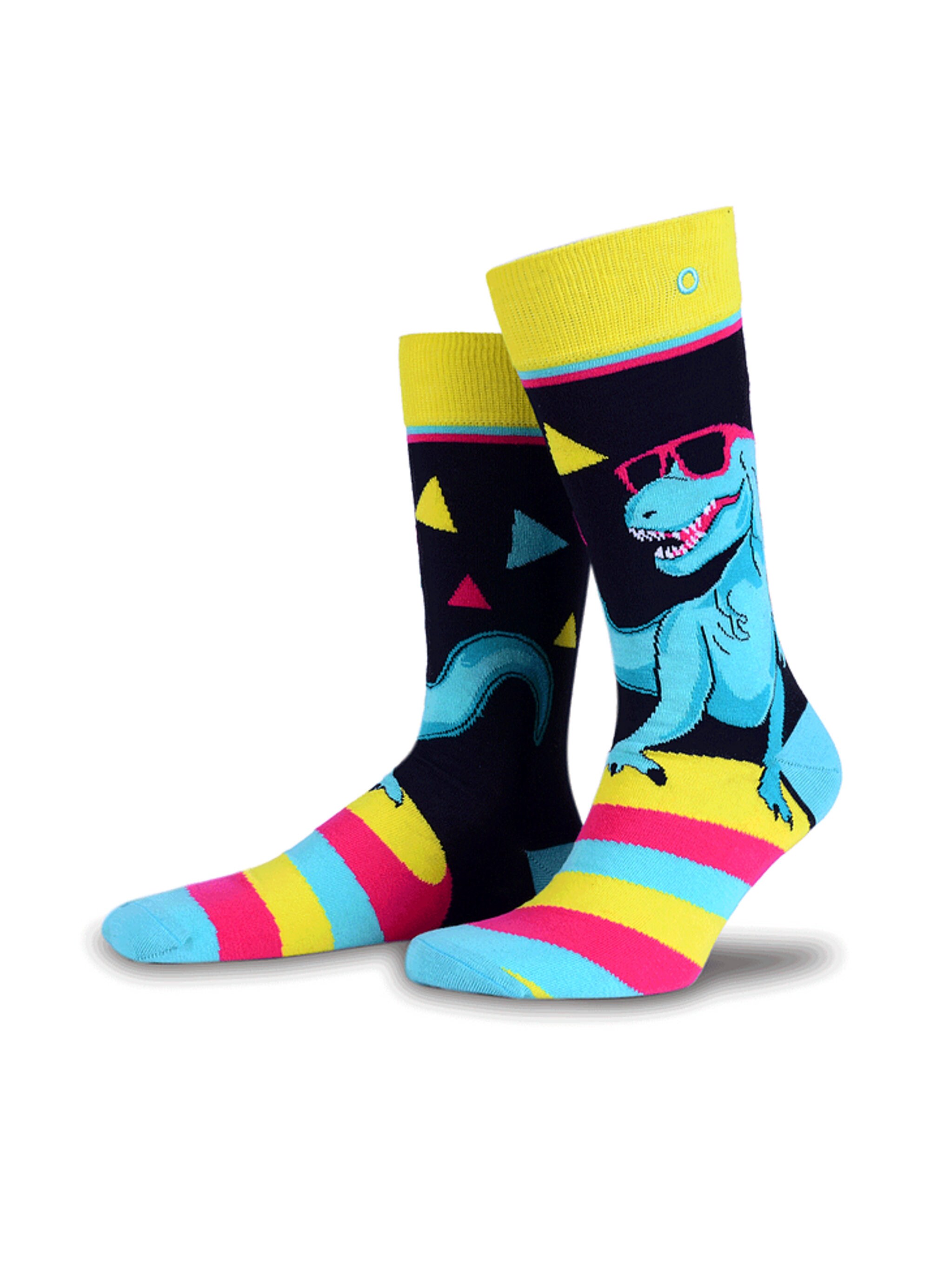 Dinosaur Drinking Tea Rex Cotton Socks Gift Idea Funky Socks | Etsy