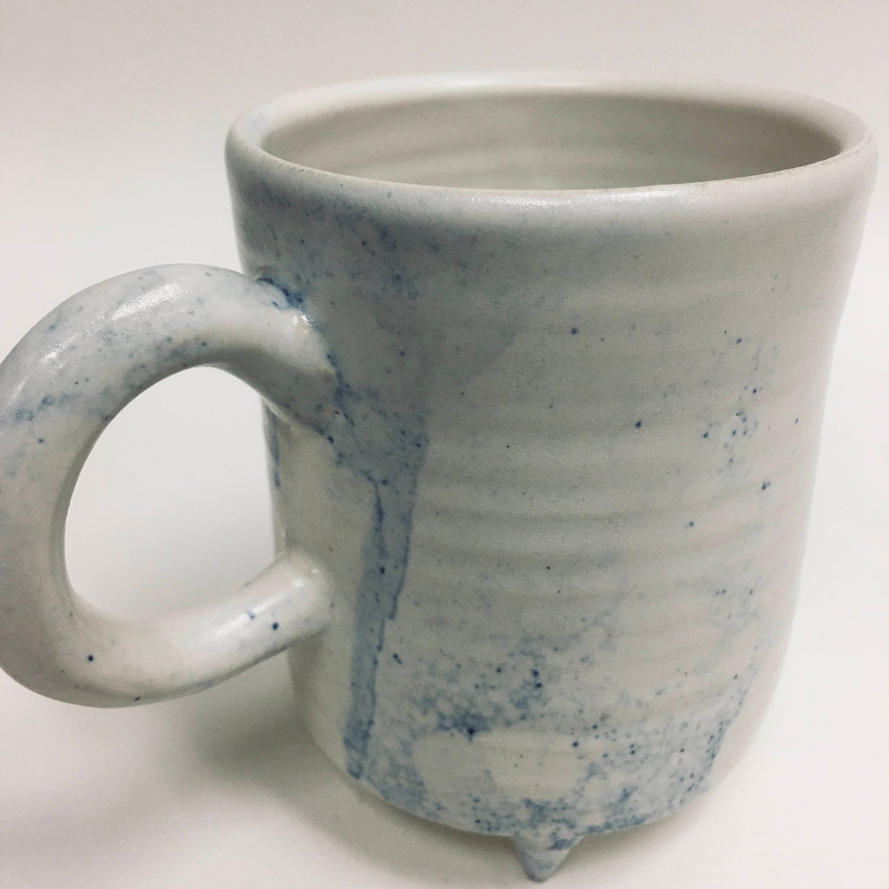 Footed Ceramic Mug Modern Mug Handmade Stoneware Mug OOAK | Etsy