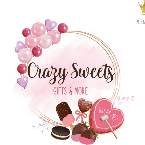Sweet Treats Balloons Logo Design Custom Logo Chocolate Cake - Etsy