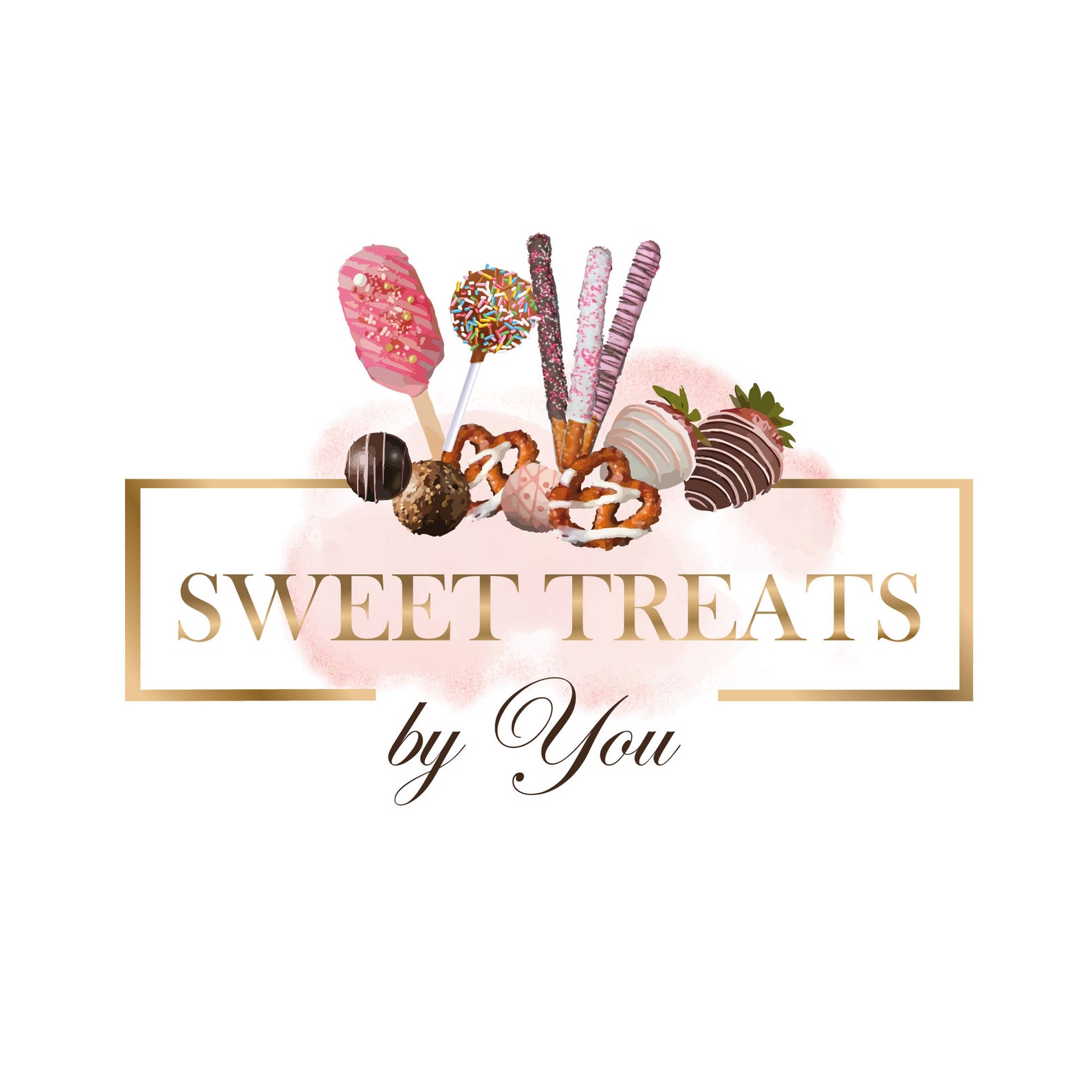 Sweet Treats Logo Design Strawberry Chocolate Cakesicle and - Etsy
