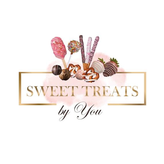 Sweet Treats Logo Design Strawberry Chocolate Cakesicle and | Etsy