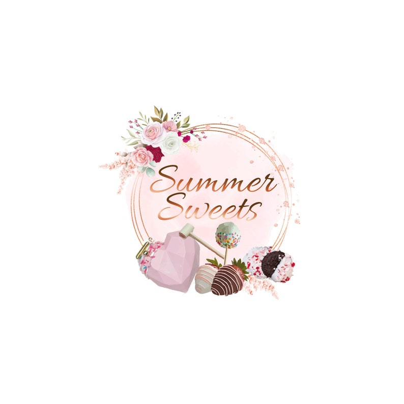 Sweet Treats Logo Designheart Breakable Logo Strawberry - Etsy