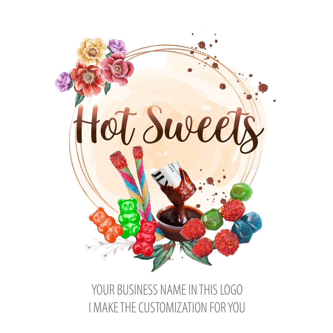 Sweet Treats Logo Design Mexican Hot Sweets Logo Dulces - Etsy