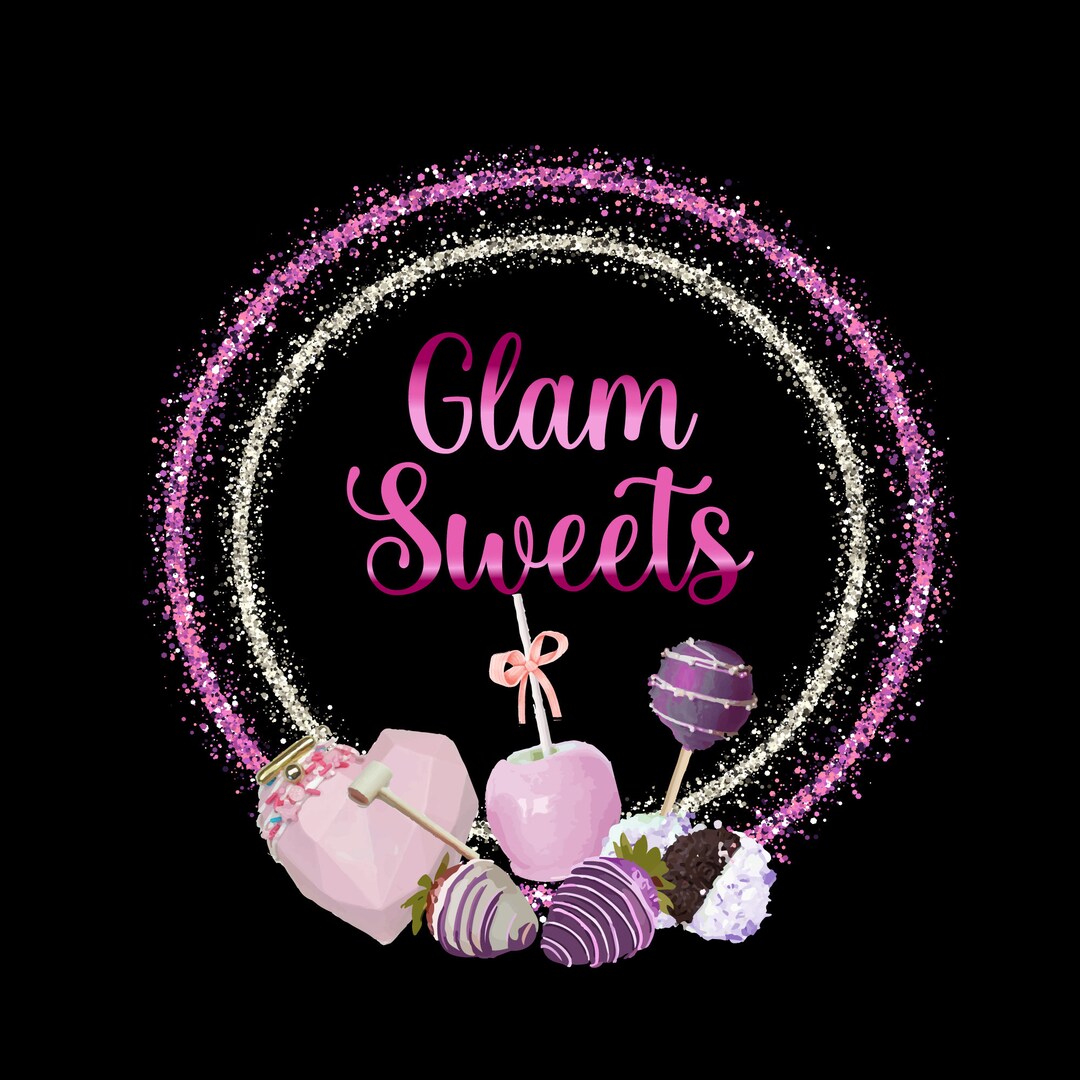 Sweet Treats Logo Design, Heart Breakable, Glitter Logo, Cakesicle ...