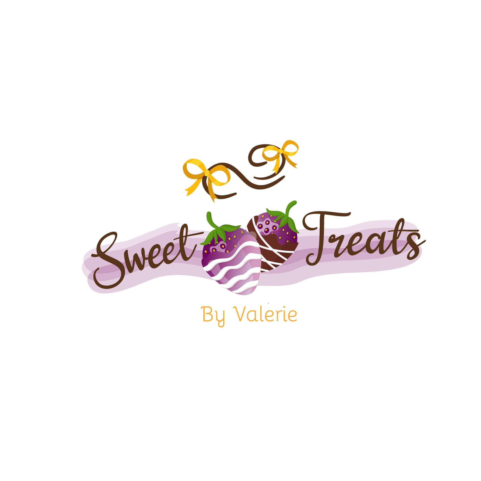 Sweet and Treats Logo Design Strawberry Treat Logo Pops | Etsy