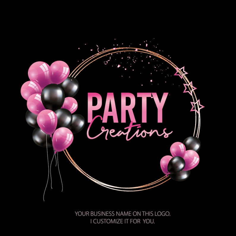 Logo Design Balloon Party Design, Party Planner Logo, Events Logo ...