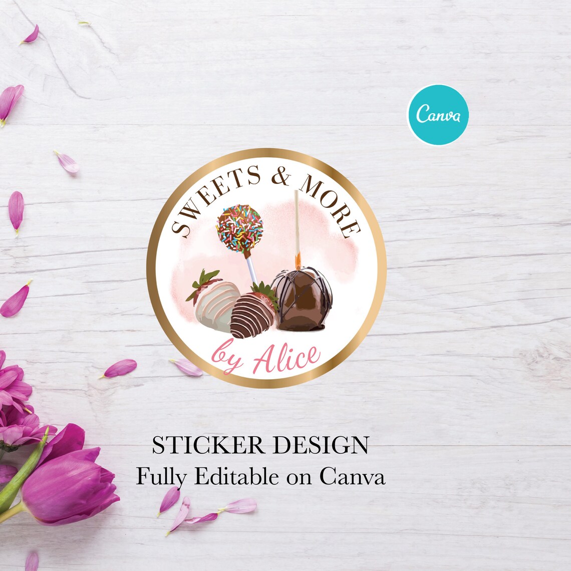 Sweet Treats Sticker Design Heart Breakable Sticker Design | Etsy