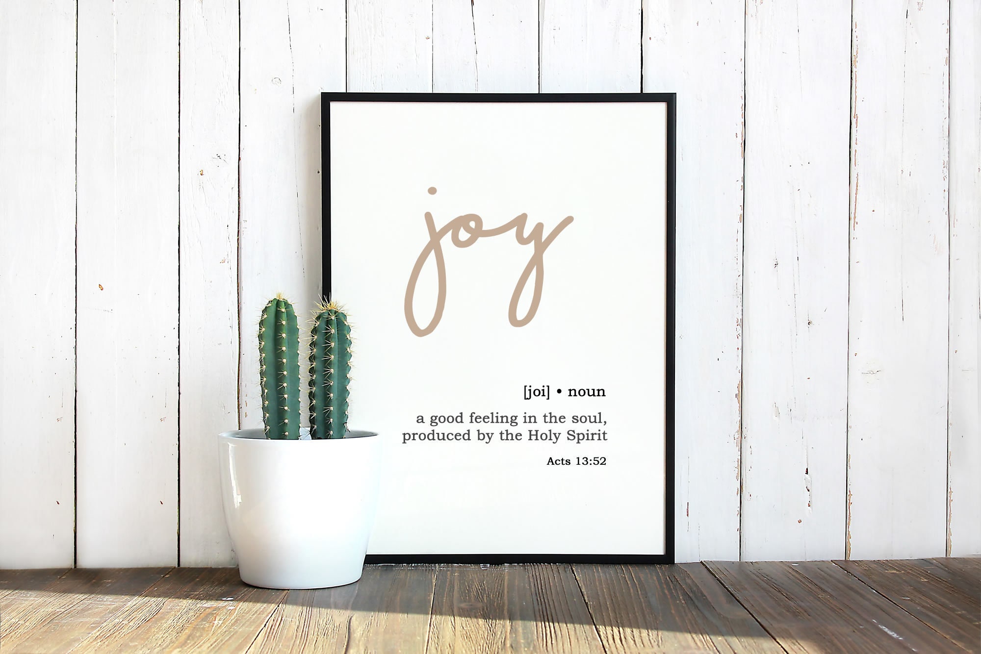 Joy Definition Wall Decor 4 Color Variations Scripture Sign | Etsy