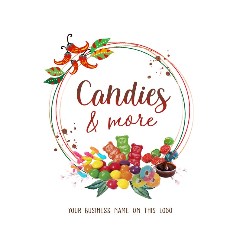Sweet Treats Logo Design Candy Logo Gummies Mexican Hot - Etsy
