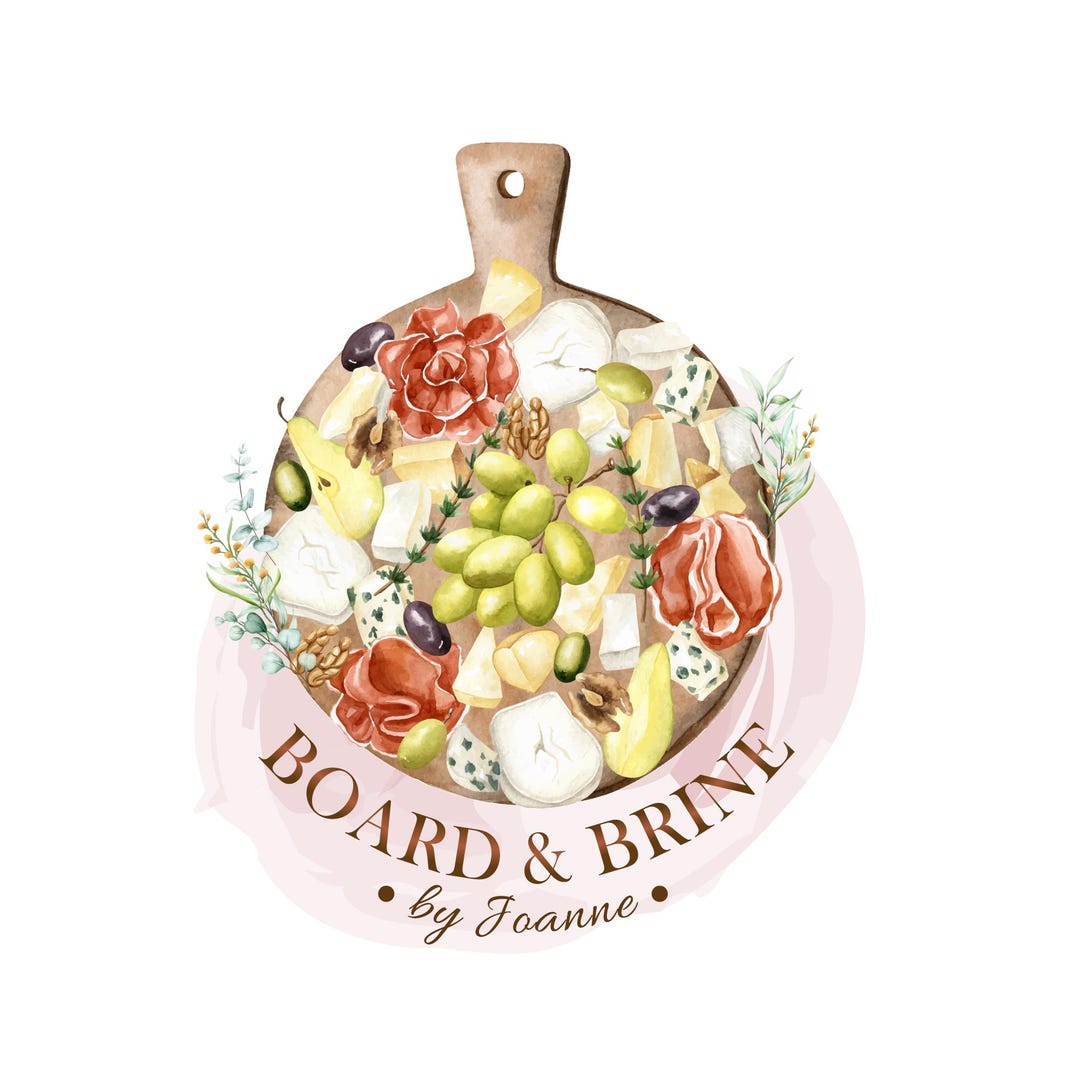 Charcuterie Board Logo, Cheese Logo, Catering Logo, Food Logo, Food and ...