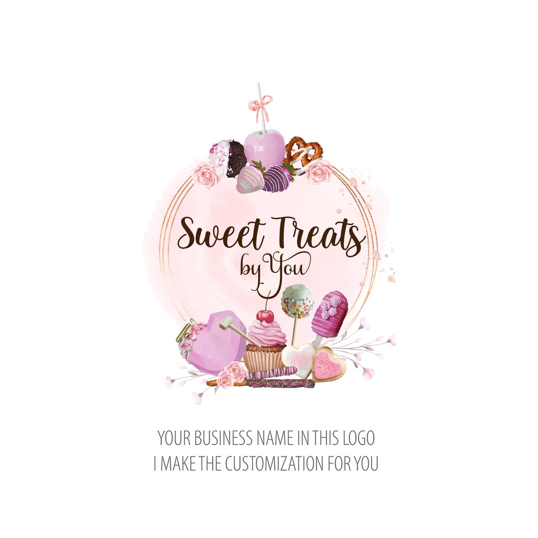 Sweet Treats Logo Design, Strawberry Chocolate Logo, Heart Breakable ...
