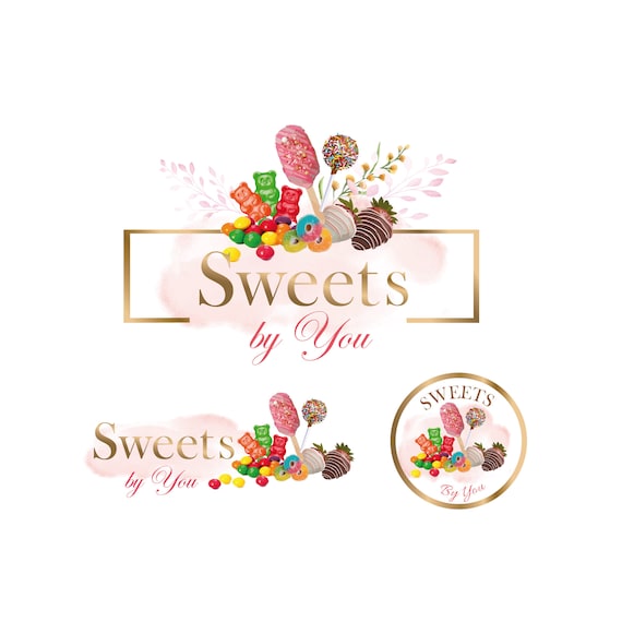 Sweet Treats Logo Design Strawberry Chocolate Cakesicle and - Etsy