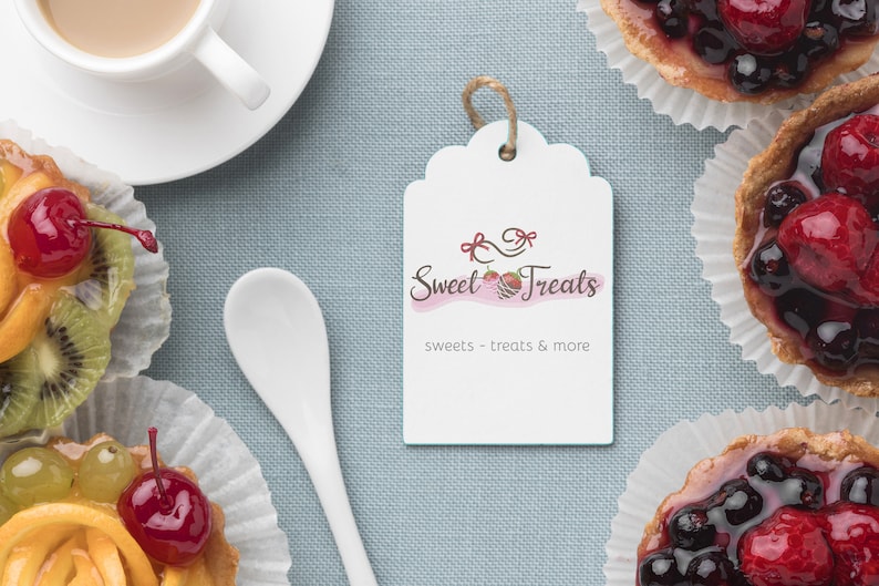 Sweet Treats Logo Design, Strawberry Chocolate Logo, Cakepops Logo ...