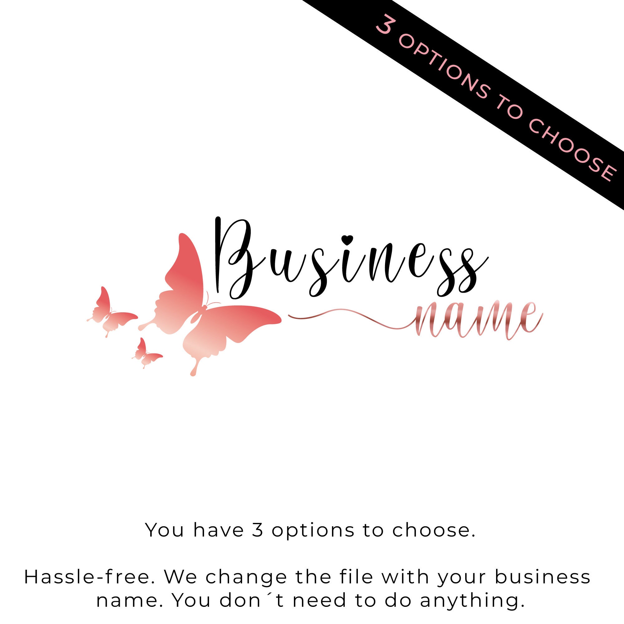 Custom Butterfly Logo Design 3 Options Jewelry Logo Design | Etsy