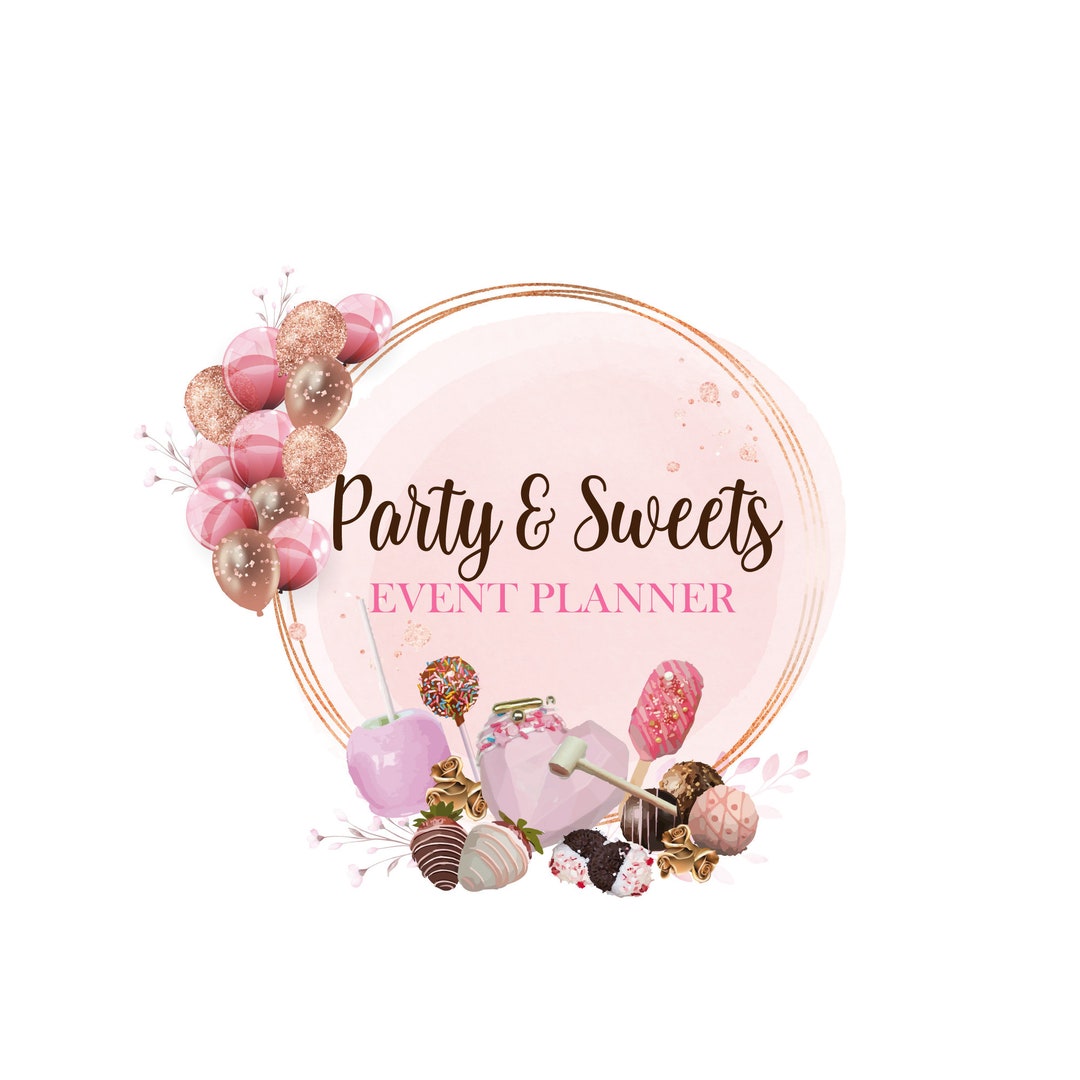 Balloon Party Logo Design, Party Planner, Sweets Logo, Sweet Treats ...