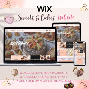Wix Website Template for Sweet Treats or Bakery Food Businesses, Sell ...