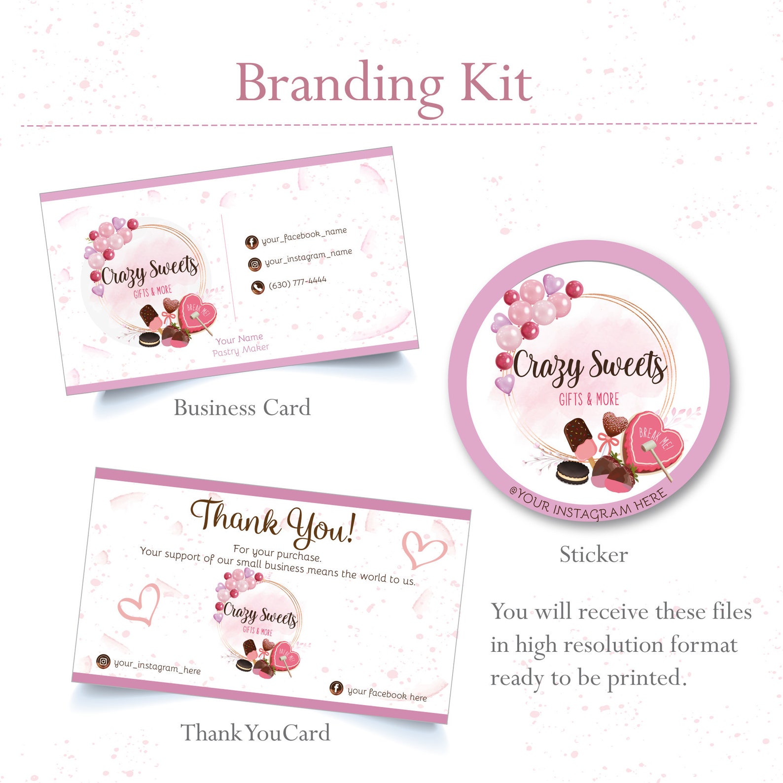 Sweet Treats Logo Balloons Logo Design Party Planner Logo - Etsy