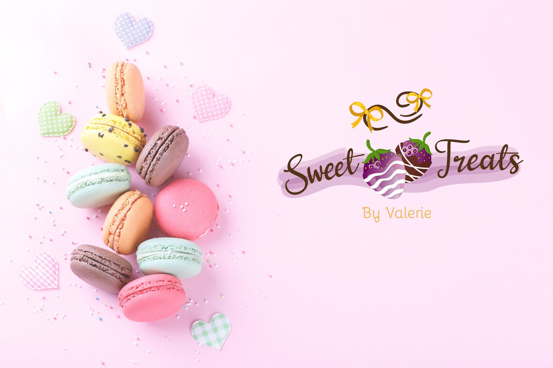 Sweet Treats Logo Design Strawberry Treat Logo Pops and - Etsy