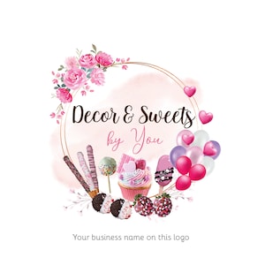 Balloon Logo Design, Party Planner Sweet Treats Party, Custom Logo ...