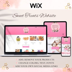 Wix Website Template for Sweet Treats Businesses - Sell Your Cupcakes ...