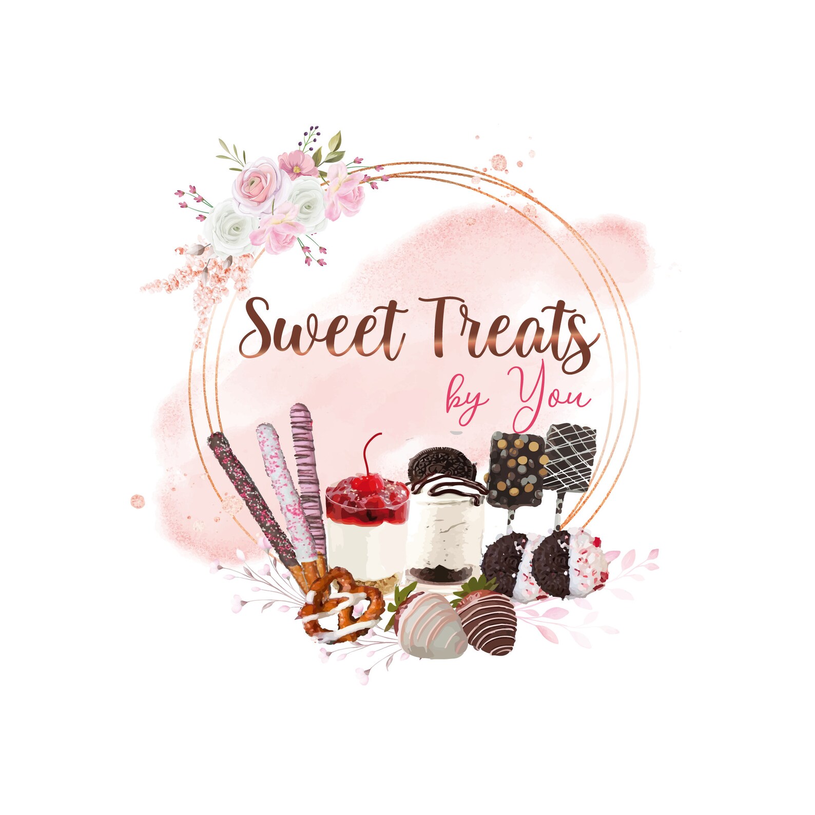 Sweet Treats Logo Design, Cake Shot Logo, Cheescake Jar Logo ...