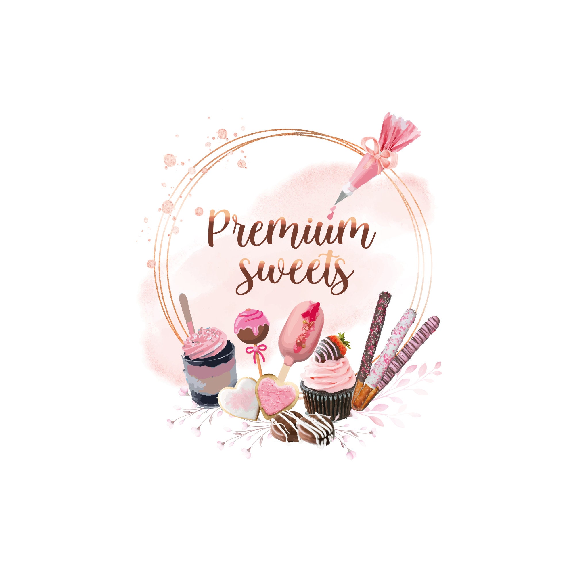 Sweet Treats Logo Design Piping Bag Logo Pretzel Rods Dipped - Etsy Canada