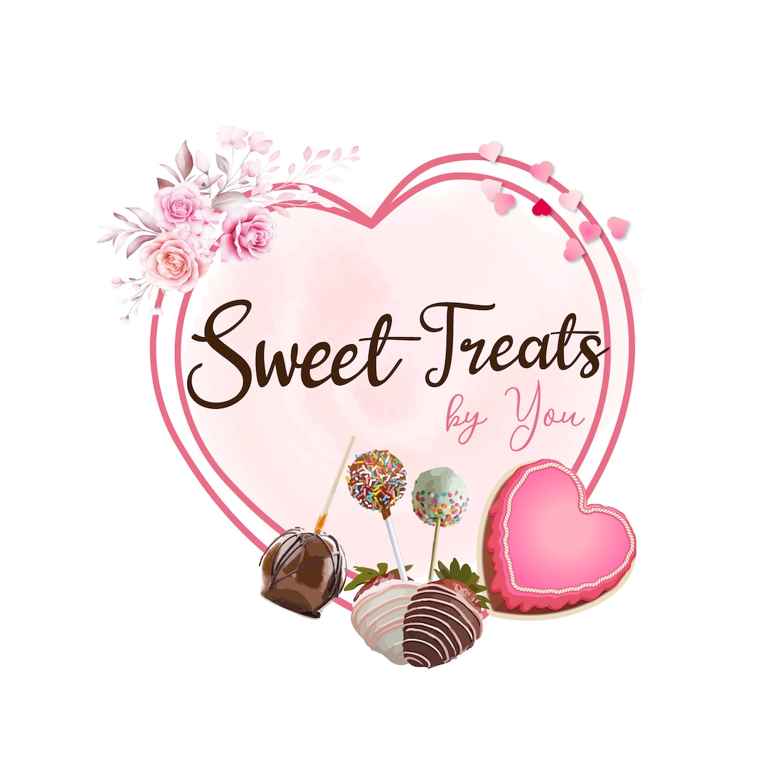Sweets Logo, Heart Logo, Strawberry Chocolate Logo Design, Cake Bakery ...