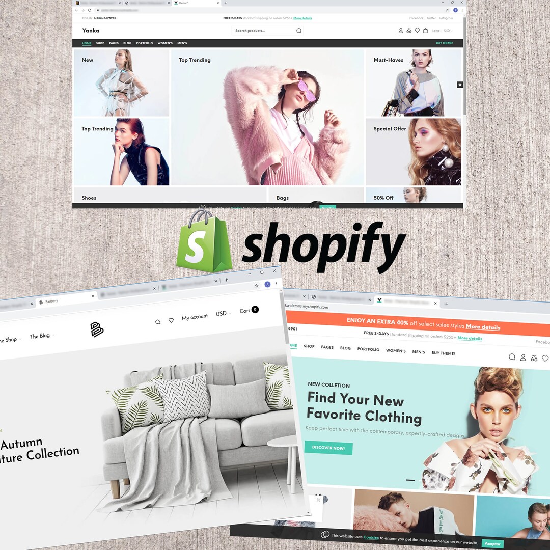 Shopify Website Design Multipurpose Ecommerce Website Boutique Fashion ...