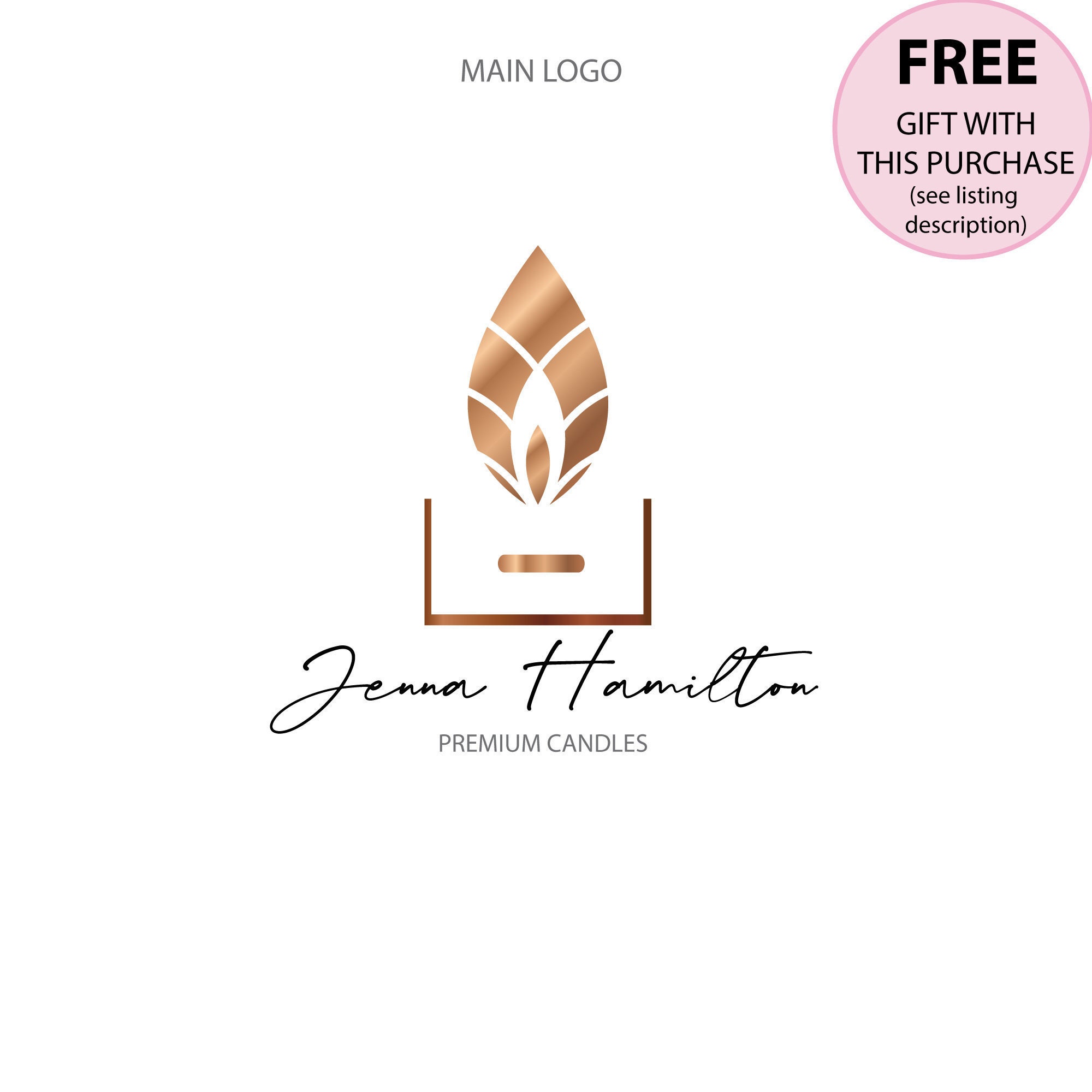 Candle Logo Design Handmade Candle Boutique Logo Decor Logo Etsy 