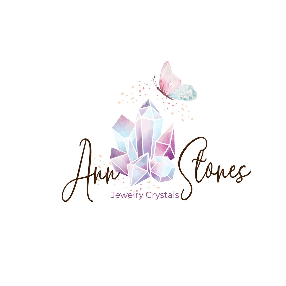 Jewelry Logo Design Crystals Crafts Logo Design Healing - Etsy
