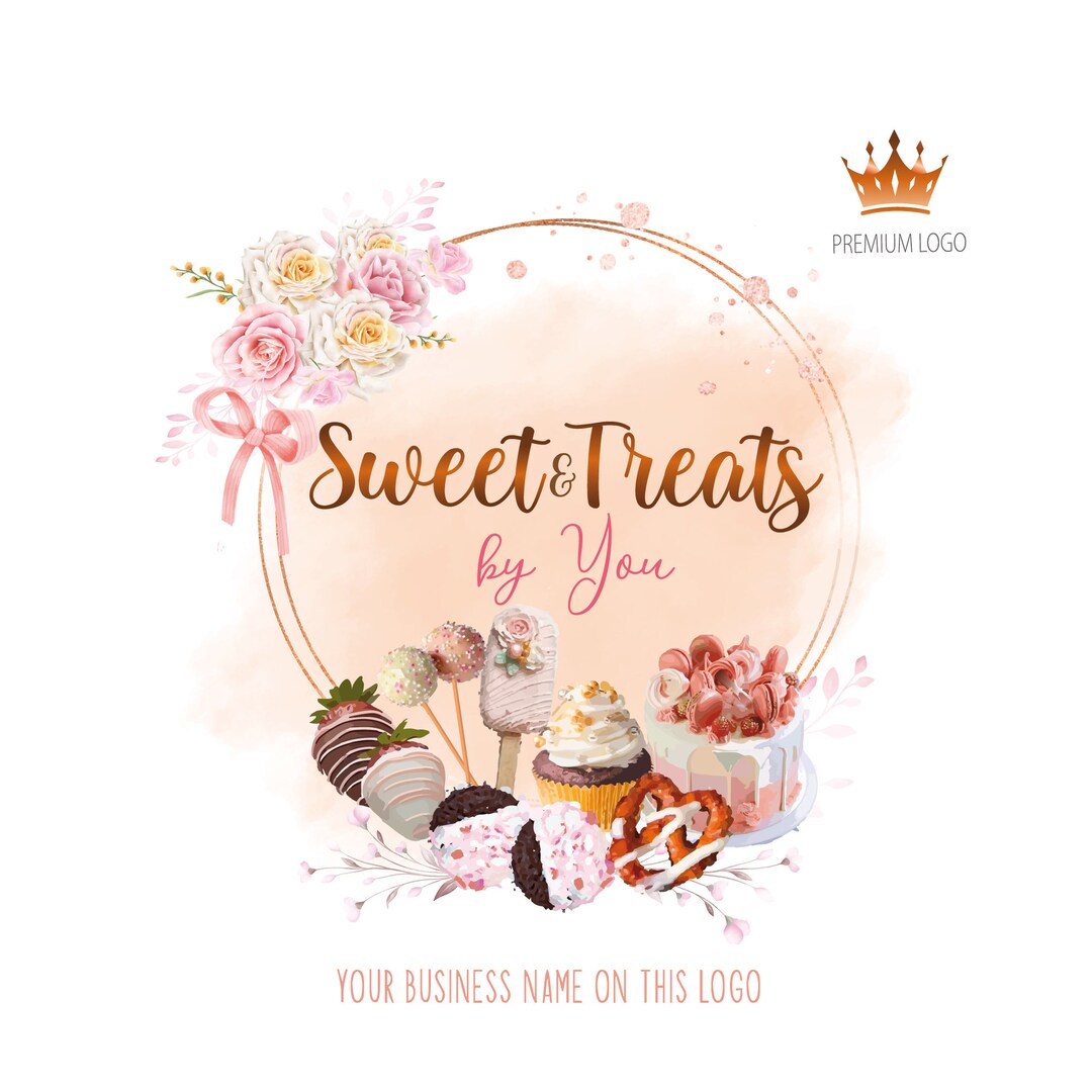 Sweets Logo Design, Bakery Logo, Cakes and Cupcake Logo, Strawberry ...