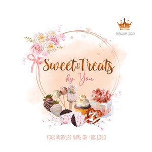 Sweets Logo Design, Bakery Logo, Cakes and Cupcake Logo, Strawberry ...