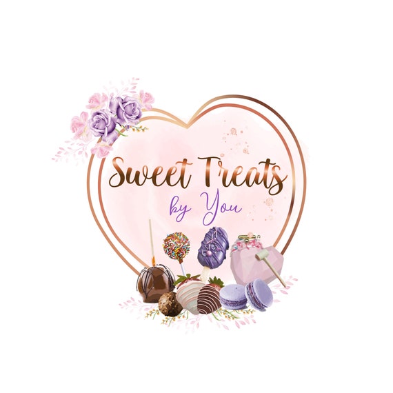 Sweet Treats Logo Heart Shape Logo Heart Breakable Logo - Etsy