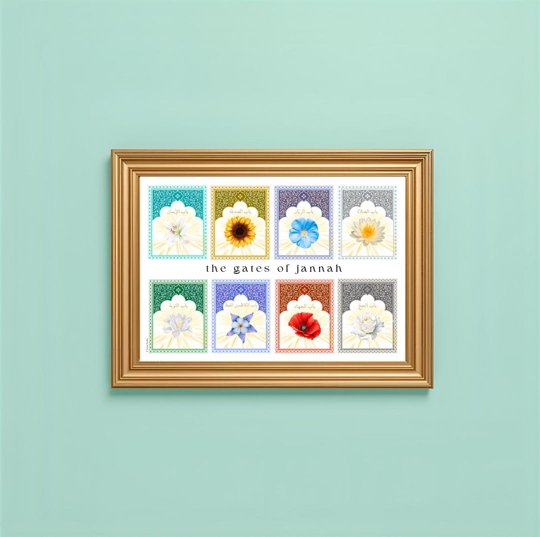 The 8 Gates of Jannah A4 Print - Etsy