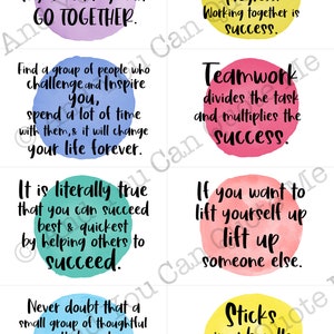 Mini Teamwork Positivity Cards, Teamwork Quotes, Staff Positivity ...