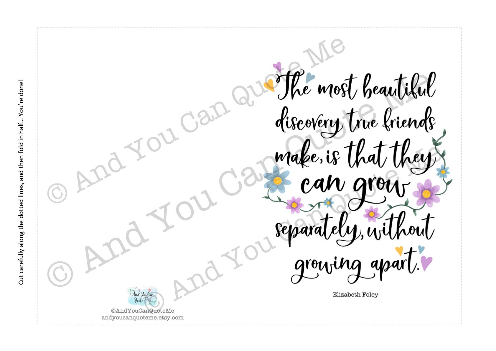 Printable Friendship Card, Missing a Friend, Long Distance Friendship ...