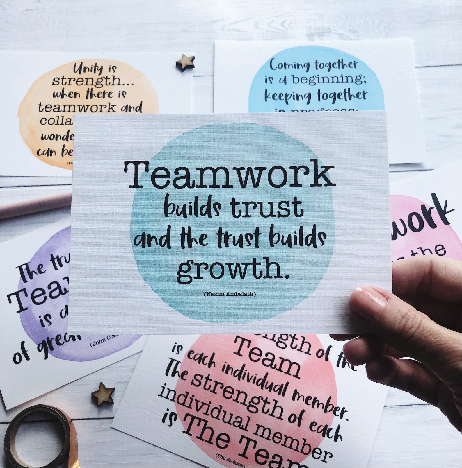 Teamwork Postcards Thank You Team Team Quotes Positive - Etsy