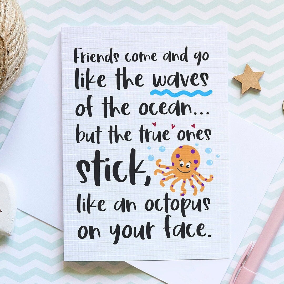 Friendship Card, Best Friend Card, Thank You Friend, There for You ...