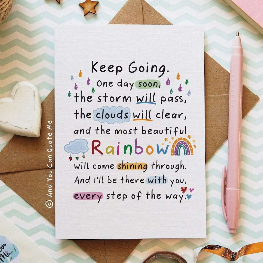 Keep Going, Feeling Down, Encouragement Card, Anxiety, Suffering ...