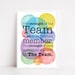 Teamwork Print, Office Print, Boss Gift, Positive Quote, Staff Room ...